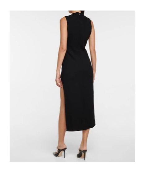 David Koma Embellished Wool Crepe Midi Dress