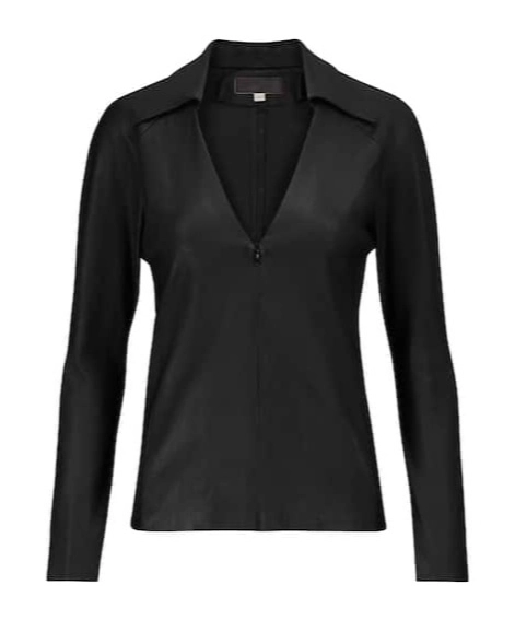 Stouls Pepper Leather Top - Black