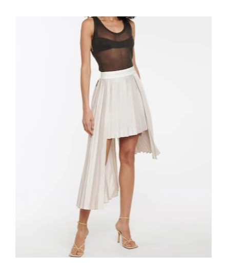 PETER DO Pleated Asymmetric Midi Skirt