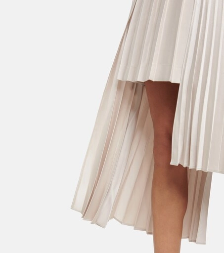 PETER DO Pleated Asymmetric Midi Skirt