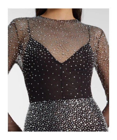 Alex Perry Embellished Mesh Maxi Dress