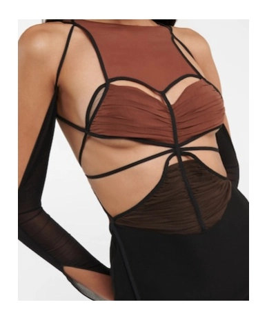 NENSI DOJAKA Cutout Crêpe Minidress