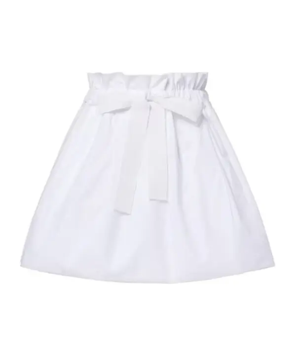 PATOU Gathered Cotton Miniskirt