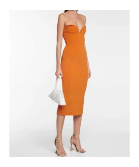 Galvan Thalia Ribbed-knit Midi Dress