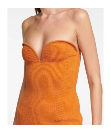 Galvan Thalia Ribbed-knit Midi Dress