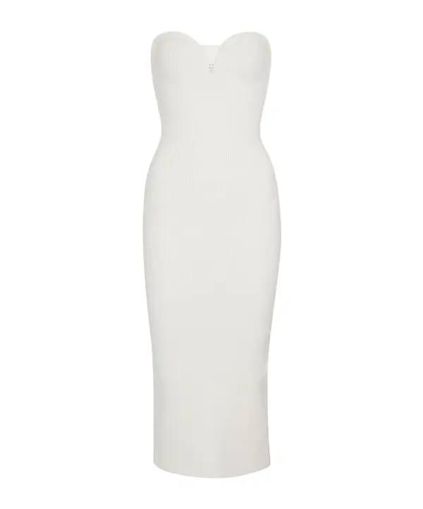 Galvan Thalia Strapless Midi Dress