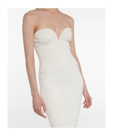 Galvan Thalia Strapless Midi Dress