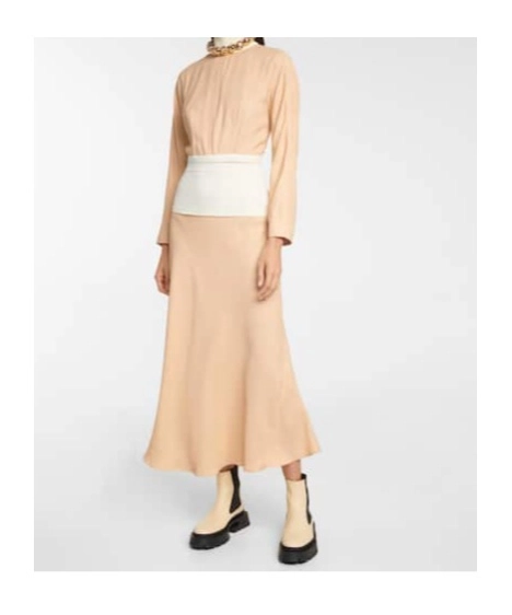 JIL SANDER High-neck Knit Midi Dress
