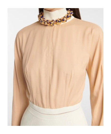JIL SANDER High-neck Knit Midi Dress