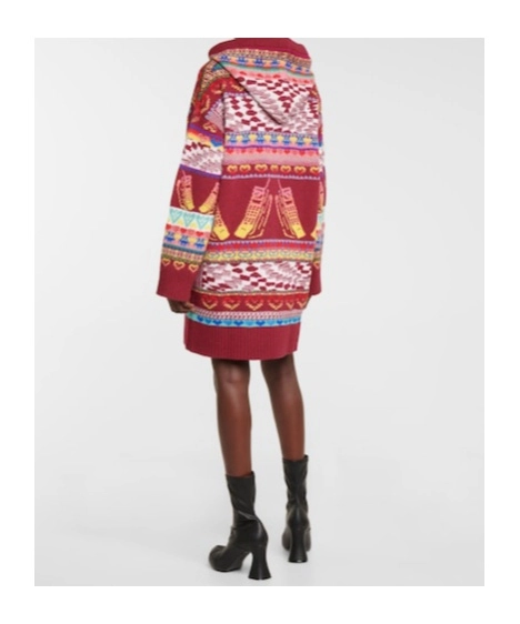 Stella McCartney Intarsia Wool-blend Hoodie Dress