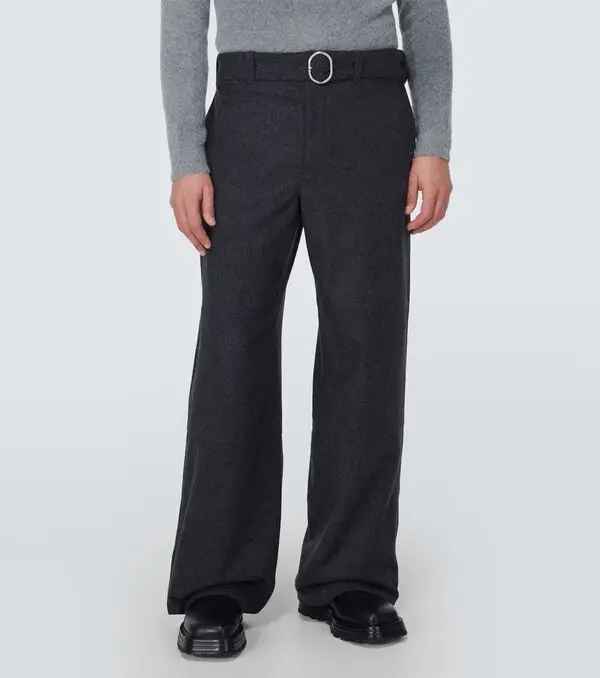 JIL SANDER Virgin Wool Wide-leg Pants
