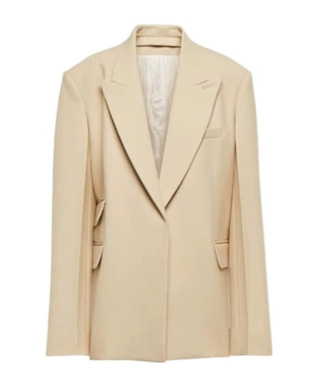 PETER DO Single-breasted Wool-blen Blazer - Beige