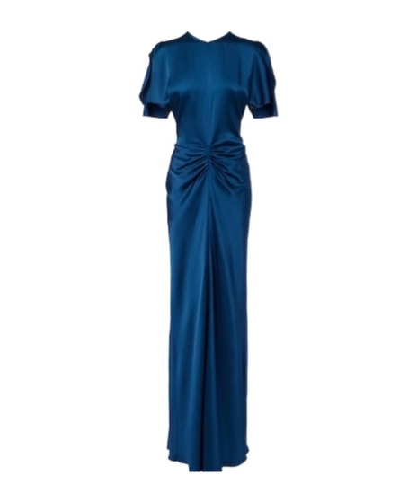 Victoria Beckham Isabella Gathered Satin Gown