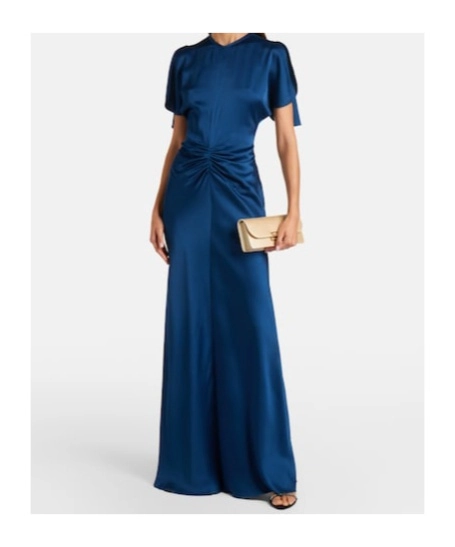 Victoria Beckham Isabella Gathered Satin Gown