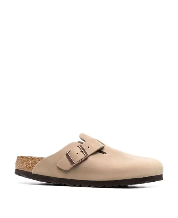 BIRKENSTOCK Boston Buckled Slip-on Clogs - Nude