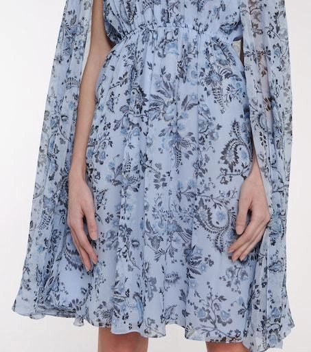 Erdem Austin Printed Silk Voile Minidress