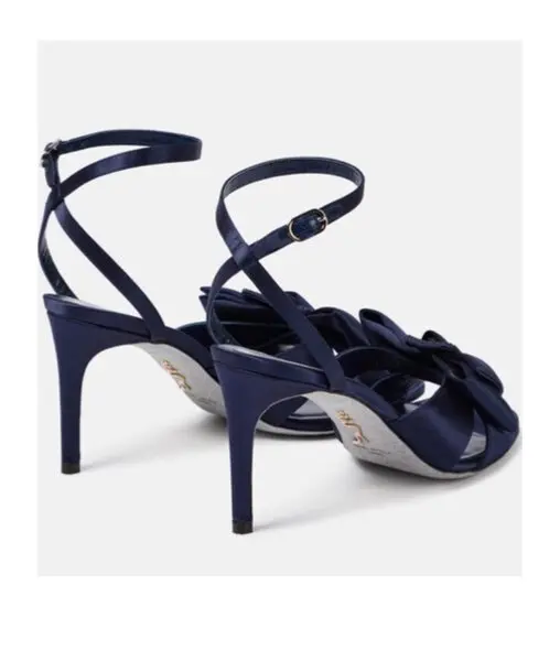 Rene Caovilla Embellished Satin Stiletto Pumps