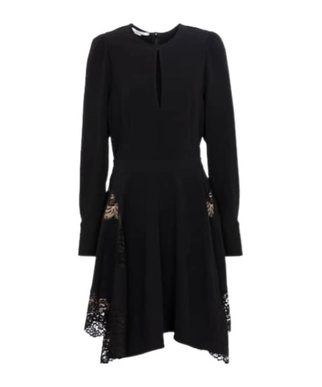 Stella McCartney Celeste Lace-trimmed Cady Minidress - Black