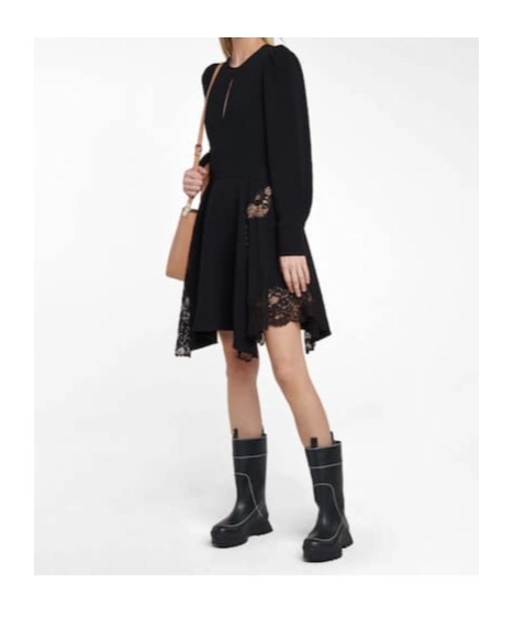 Stella McCartney Celeste Lace-trimmed Cady Mini Dress