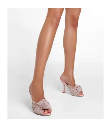 Giambattista Valli Crystal-embellished Satin Sandals