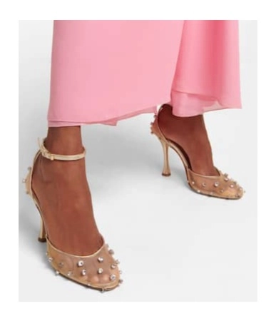 Giambattista Valli Embellished Mesh Pumps
