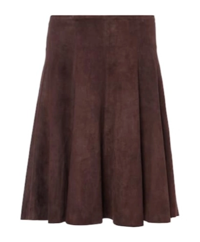 Stouls Rosalba Suede Midi Skirt - Red