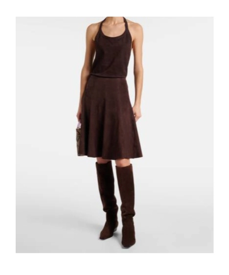 Stouls Rosalba Suede Midi Skirt