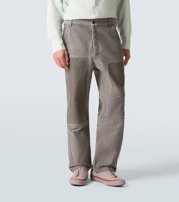Visvim Pastoral Patchwork Striped Cotton Wide-leg Pants