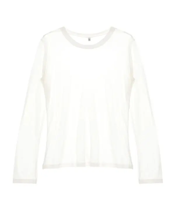 BASERANGE Crew Neck Long-sleeved T-shirt - White