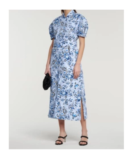 Erdem Frederick Cotton Poplin Midi Dress