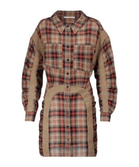 Stella McCartney Checked Wool Shirt Minidress