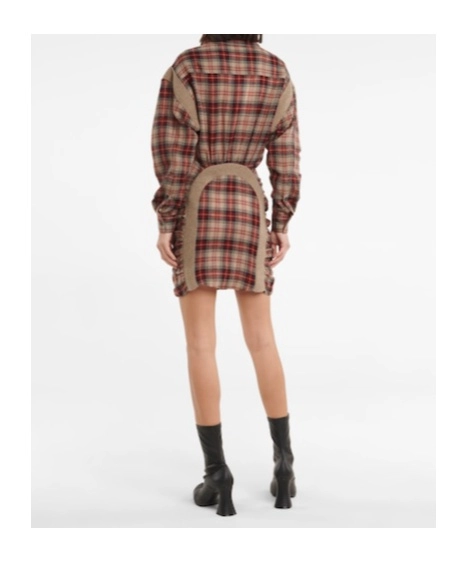 Stella McCartney Checked Wool Shirt Minidress