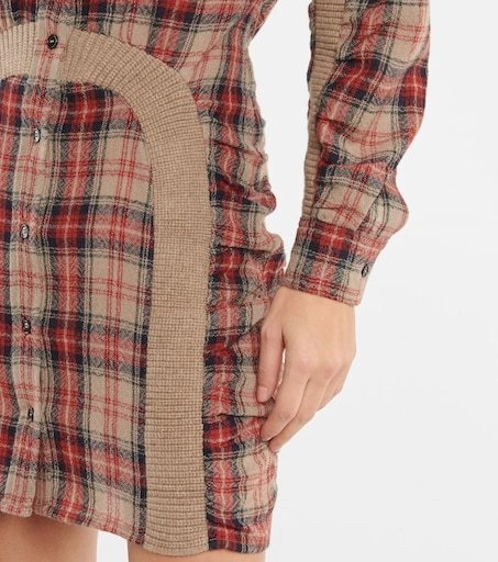 Stella McCartney Checked Wool Shirt Minidress