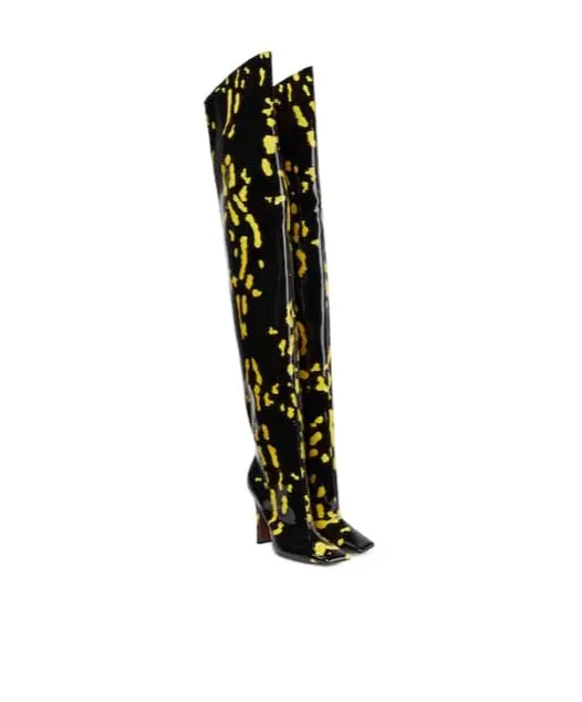 Vetements Printed Over-the-knee Boots