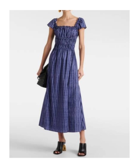 Altuzarra Ruched Cotton-blend Midi Dress