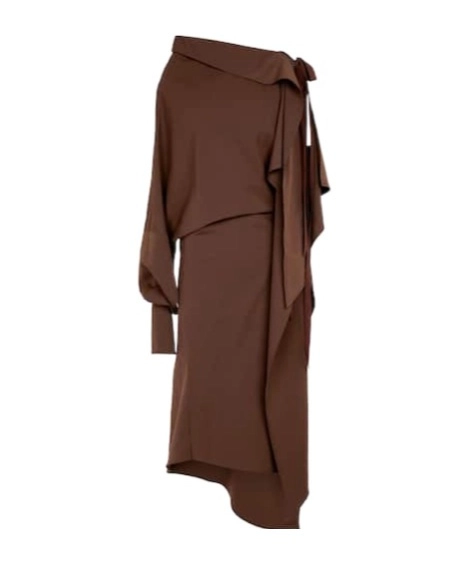 PETAR PETROV Aaber Asymmetric Midi Dress