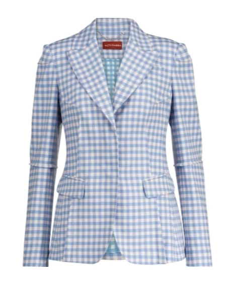 Altuzarra Logo Plaid Blazer