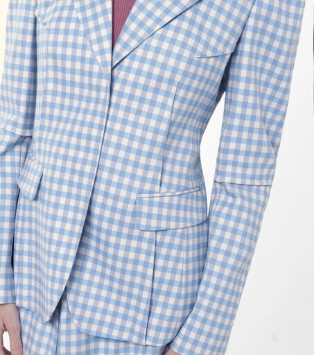 Altuzarra Logo Plaid Blazer