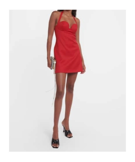 Magda Butrym Virgin Wool Halterneck Minidress