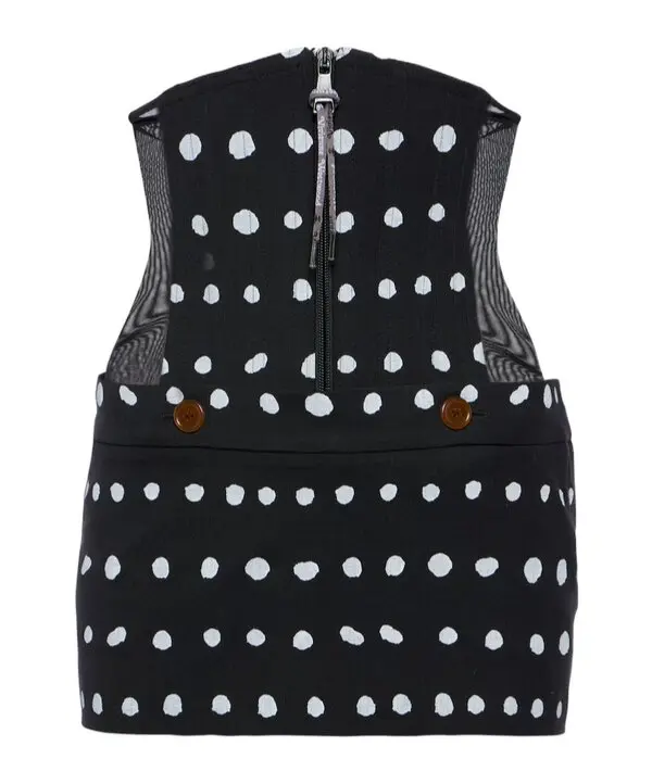 VIVIENNE WESTWOOD Foam Polka-dot Virgin Wool Miniskirt