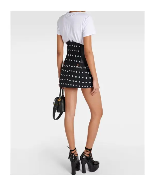 VIVIENNE WESTWOOD Foam Polka-dot Virgin Wool Miniskirt