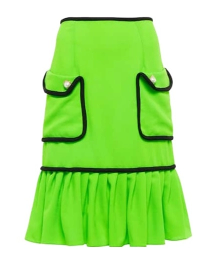 RODARTE Embellished Wool Midi Skirt