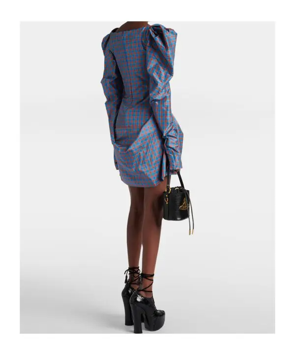 VIVIENNE WESTWOOD Bow-detail Checked Minidress
