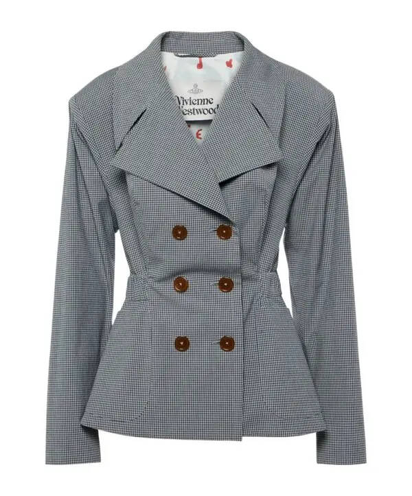 VIVIENNE WESTWOOD Gingham Cotton Jacket - Gray