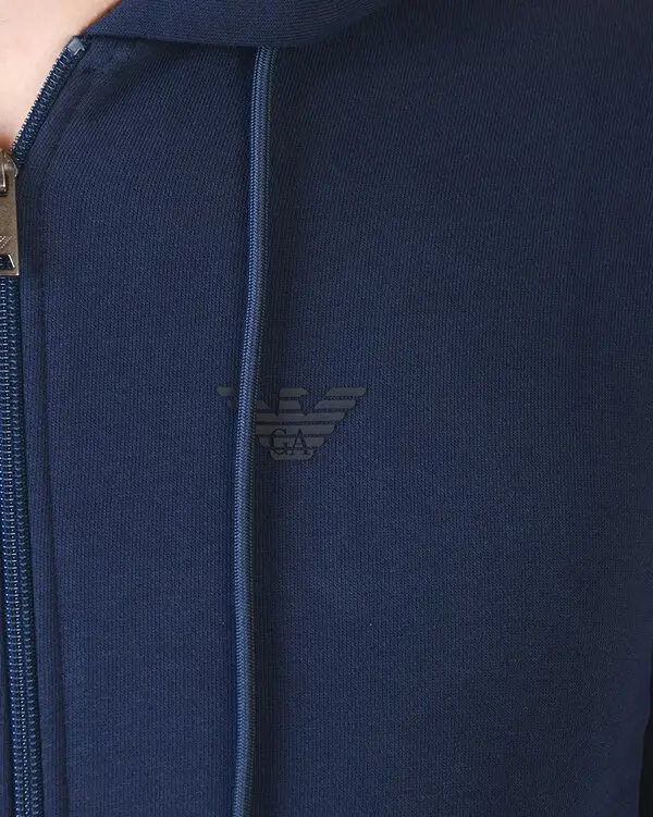 Emporio Armani Zip-up Hooded Long-sleeve Sweater