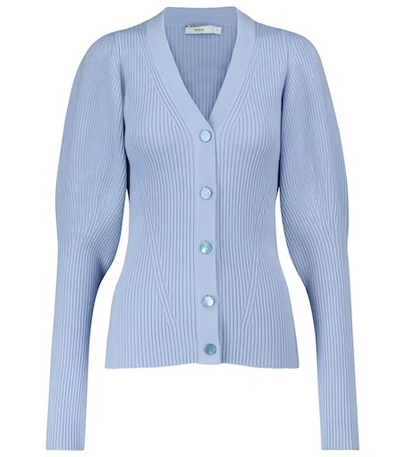 SAFIYAA LONDON Indre Wool-blend Cardigan - Blue