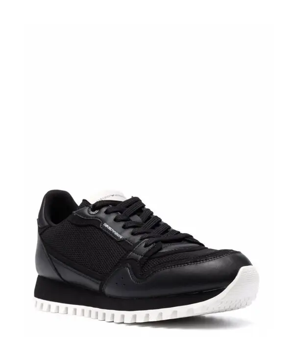 Emporio Armani Low-top Lace-up Sneakers With Logo Detailing