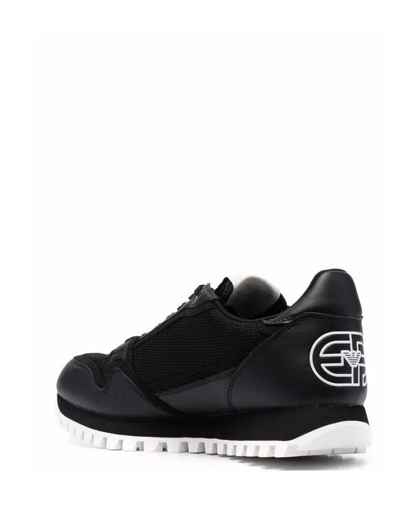 Emporio Armani Low-top Lace-up Sneakers With Logo Detailing