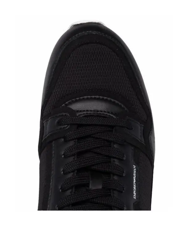 Emporio Armani Low-top Lace-up Sneakers With Logo Detailing