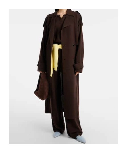 Jardin Des Orangers Wool And Cashmere Trench Coat - Black